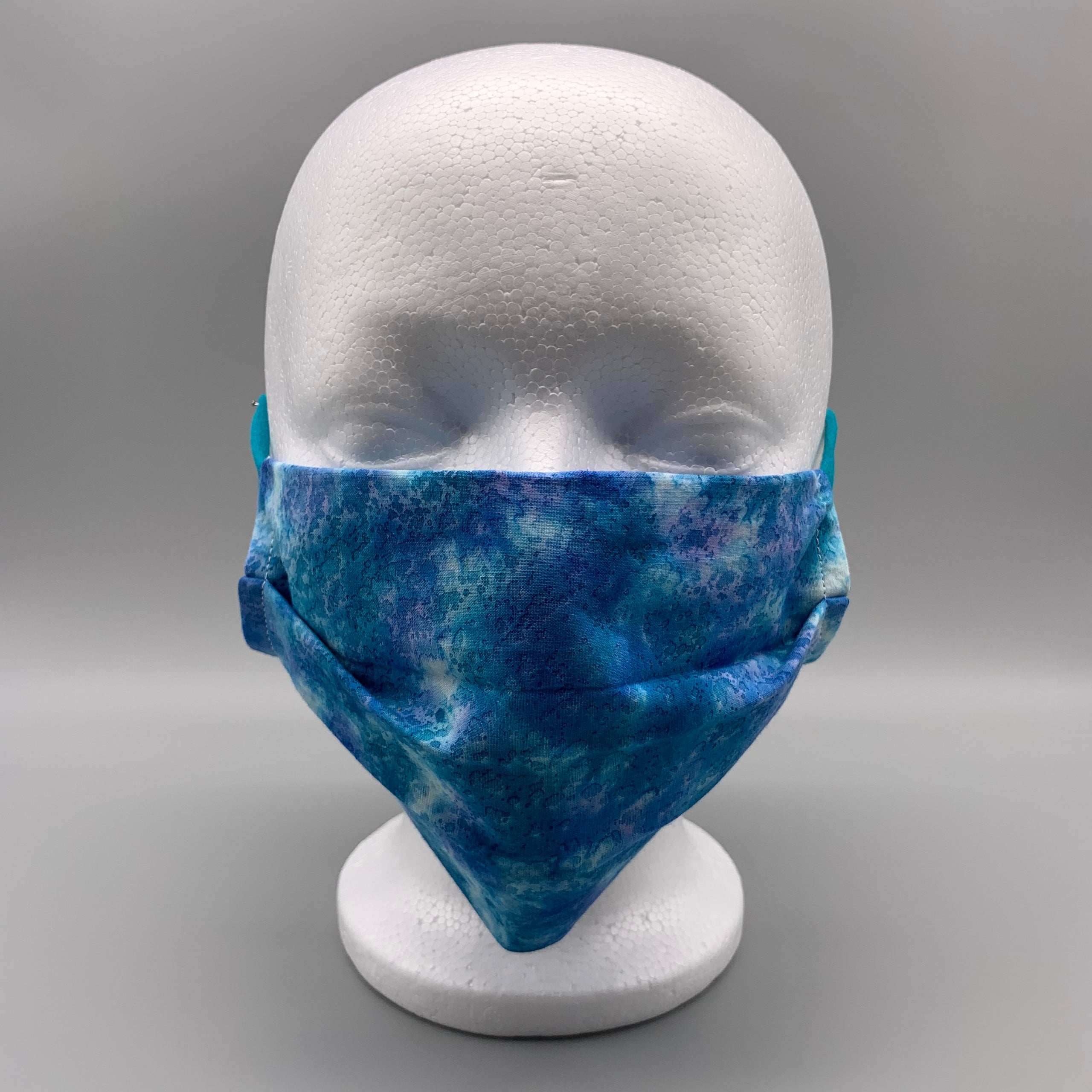 Turquoise with purple cloth face mask - adult size | Rescue For Love